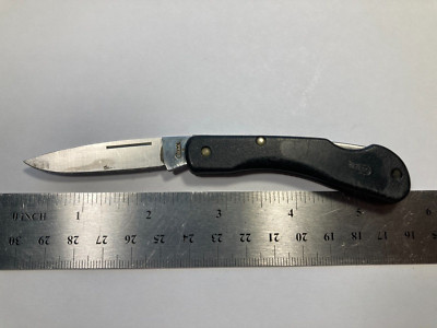 CASE XX USA 059L SS SINGLE BLADE LOCKBACK POCKET KNIFE BLACK ZYTEL ...