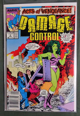 Damage Control #3 She-Hulk Vintage Marvel Comic Jan 1990 (Bag & Board ...