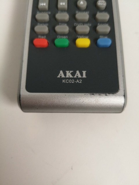 AKAI REMOTE - MODEL KC02-A2 - TV/DVD - TESTED and Cleaned for sale ...
