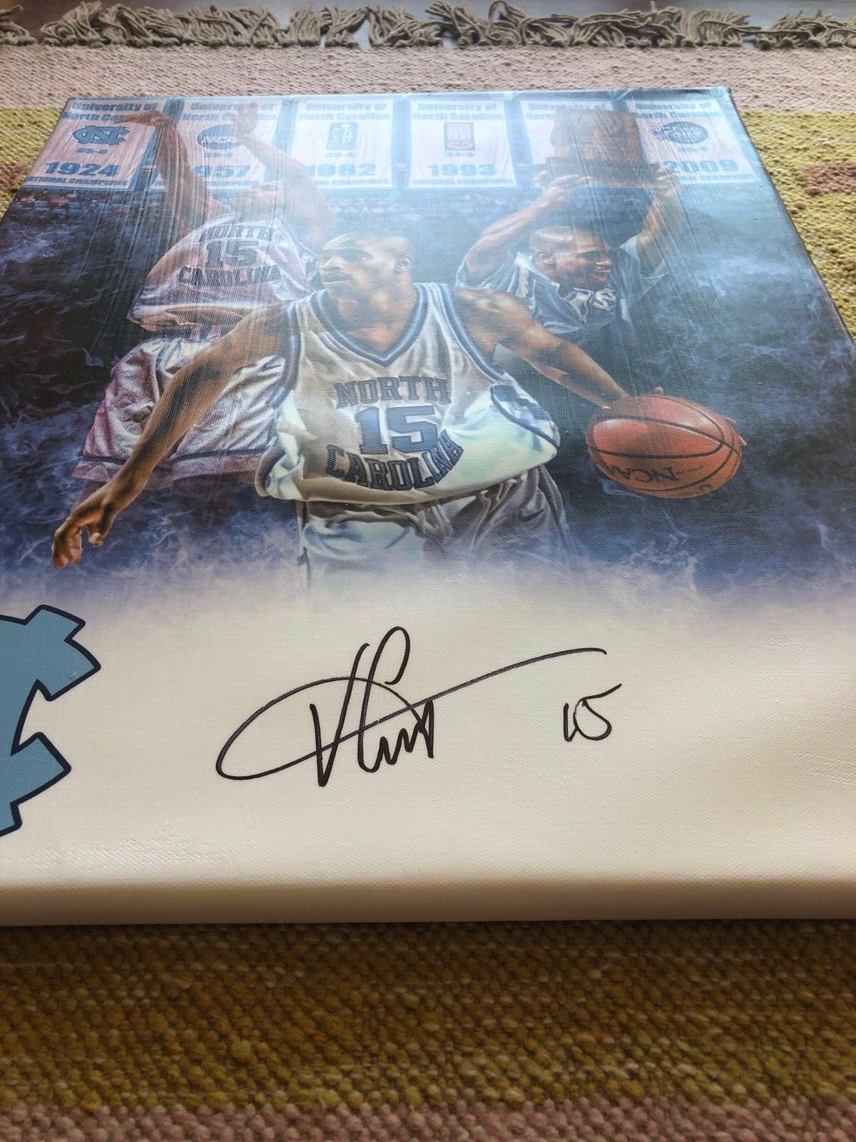 Vince Carter VERY RARE Signed Autograph CUSTOM 16x20 Stretched UNC ...