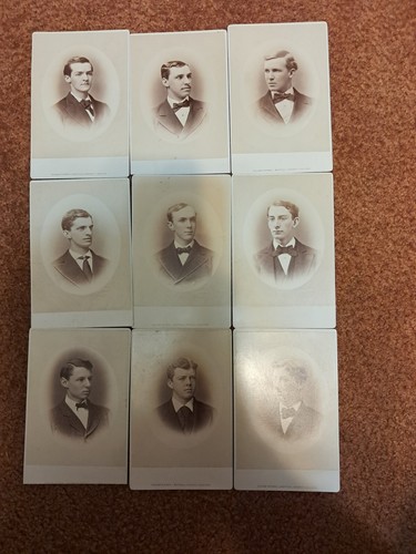 9 HANDSOME CANADA YOUNG MEN by LEGENDARY WILLIAM NOTMAN COLLEGE CABINET ...