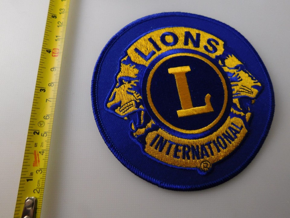 LIONS CLUB INTERNATIONAL VINTAGE PATCH LARGE JACKET SIIZE MEMBER BADGE ...