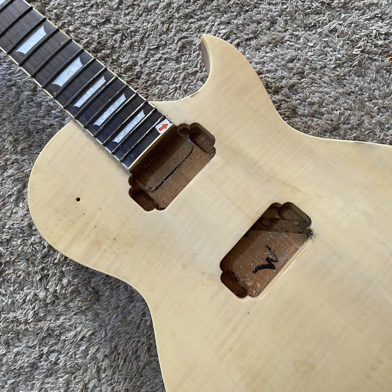 Tiger Maple Guitar Body with Mahogany Neck, Rosewood Fingerboard Fit ...