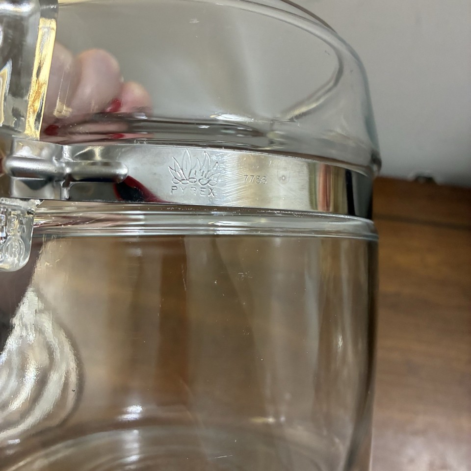 Vintage Pyrex 7756-B Flameware Glass Percolator Coffee Pot with Lid ...