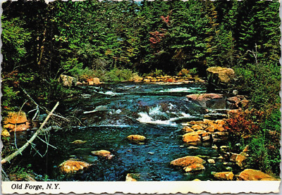 Postcard Old Forge New York A Quiet Stream in the Rondaxe Lake Area | eBay