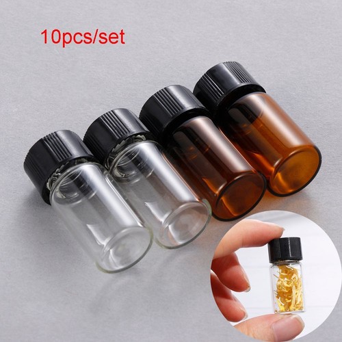 Reducer & Cap Refillable Bottles Essential Oil Bottle Sample Jar Glass ...