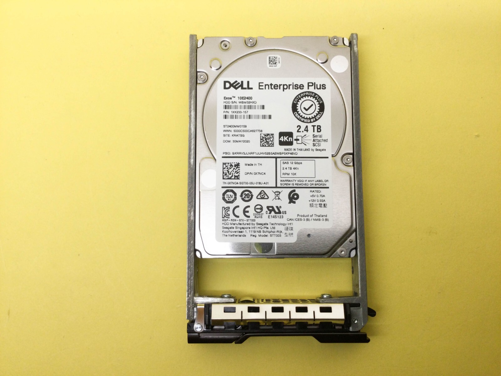 X7NC4 Dell Compellent 2.4TB 10K SAS 12Gbps 2.5" 4Kn HDD 0X7NC4 ...