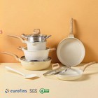 10-Piece White Granite Nonstick Cookware Set Pots And Pans Set With ...