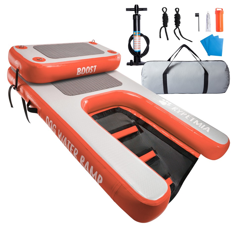 RYpetmia Large Inflatable Pup Plank Dog Water Ramp Pool Ramp Dog ...