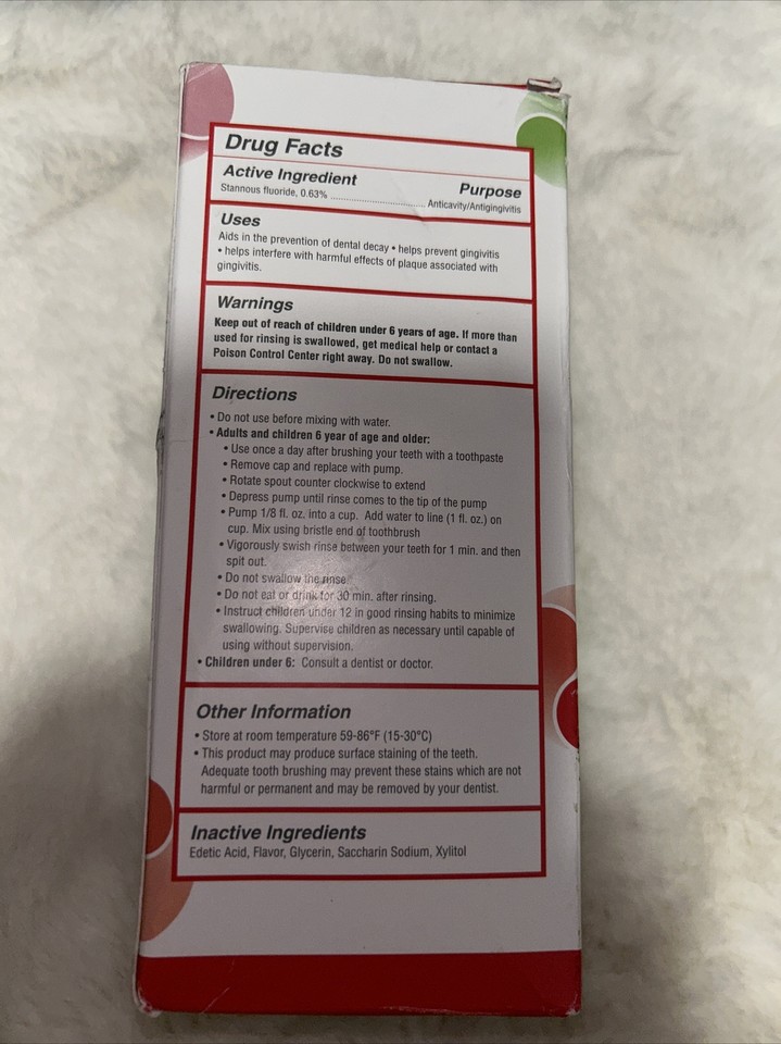 IONITE 0.63% Stannous Fluoride Antimicrobial Rinse Mouthwash ~Spearmint ...