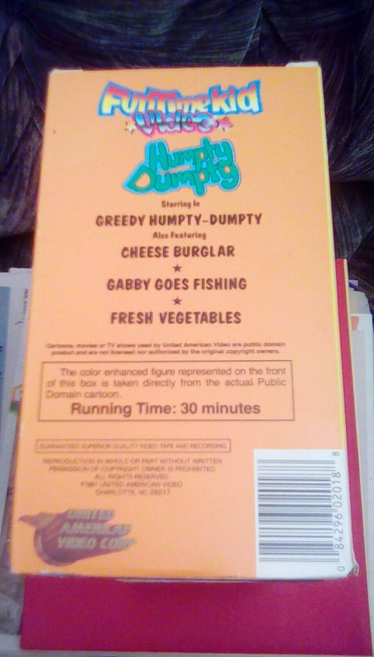 Fun Time Kid Video - Greedy Humpty Dumpty rare UAV release 1987 VHS 4 ...