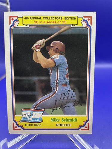 1984 Topps Mike Schmidt Drakes Big Hitters Baseball Card #28 Phillies ...