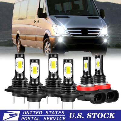 For Mercedes-Benz Sprinter 2500 3500 2011-2018 6X LED Headlight +Fog ...