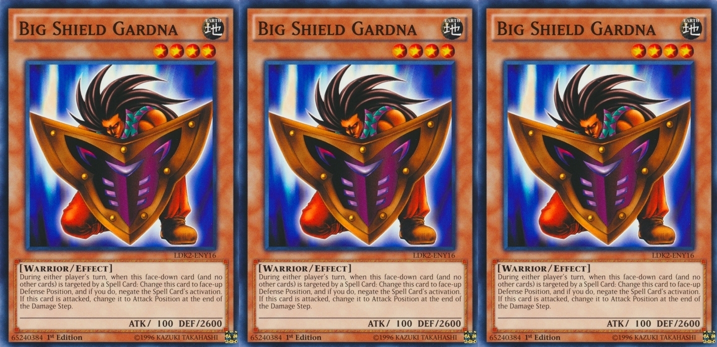 Big Shield Gardna X 3 1st Mint YUGIOH Cards YGLD-ENB14 | eBay