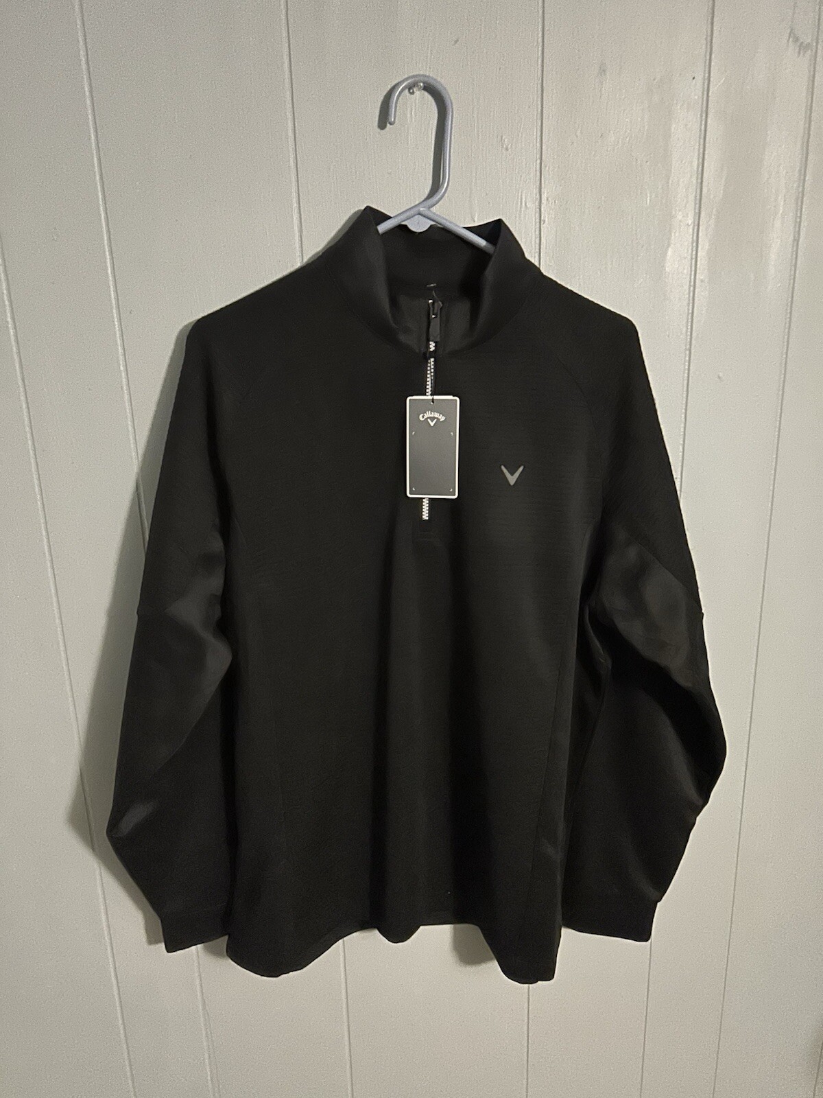 Callaway Men's Full Zip Wind Jacket Black Rain Jacket Golf Size Large ...