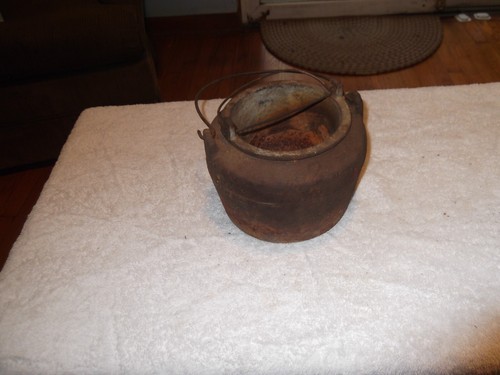 double melting cooking pot cast iron vintage lead non-ferrous | eBay