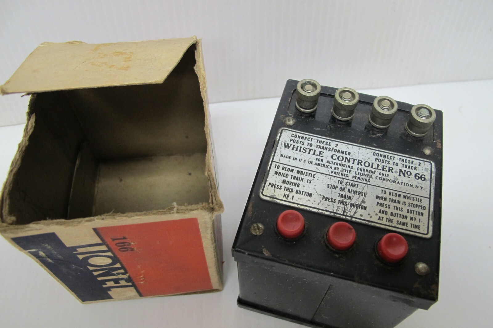 Vtg Post War Lionel Electric Train Whistle Controller~No.66~O Scale~w ...