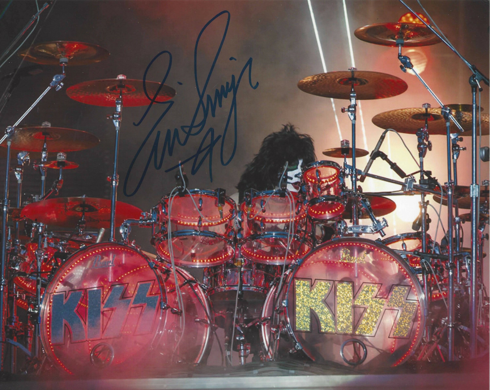 ERIC SINGER KISS DRUMMER HAND SIGNED AUTHENTIC AUTOGRAPHED PHOTO w/COA ...