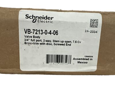 Schneider Electric VB-7213-0-4-06 3/4" NPT 2 Way N.O. Valve Body | eBay