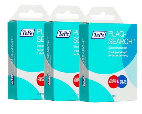 TePe PlaqSearch Advanced Disclosing Tablets 20's- Multi pack Available ...
