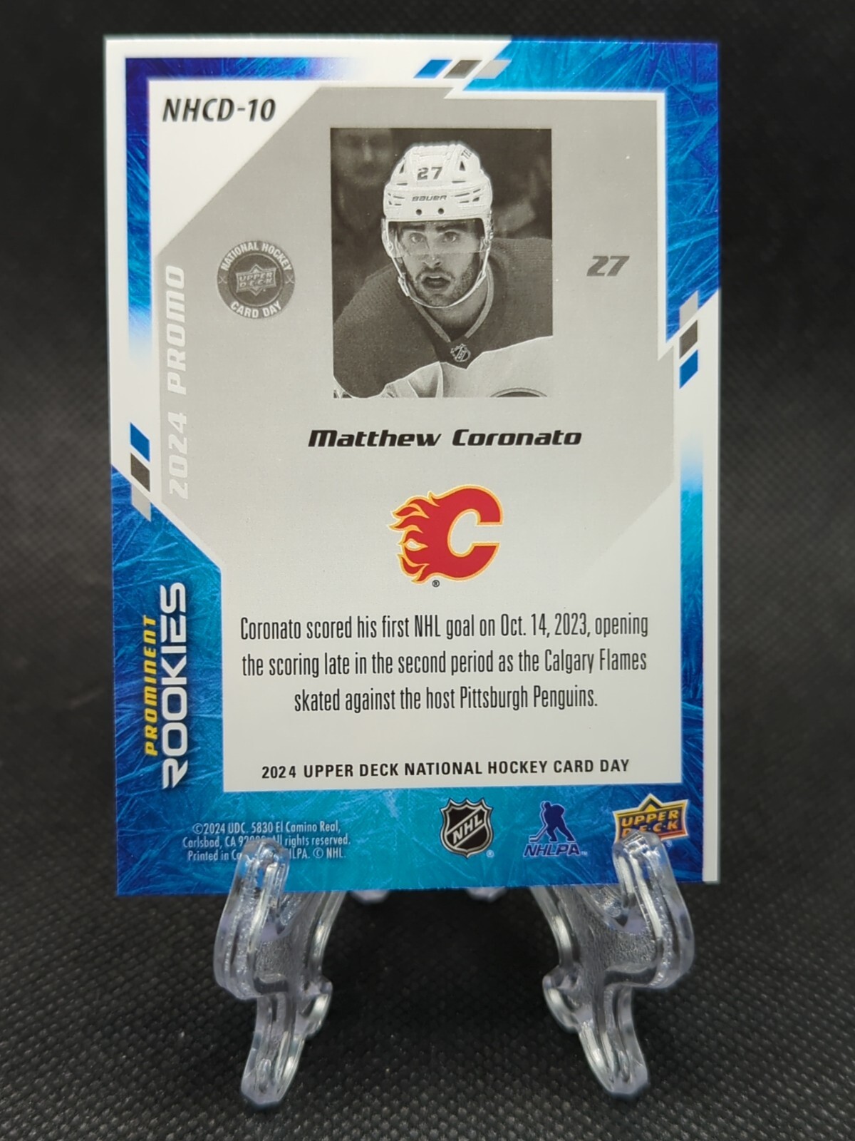 2024 Upper Deck National Hockey Card Day - #NHCD-10 Matthew Coronato ...