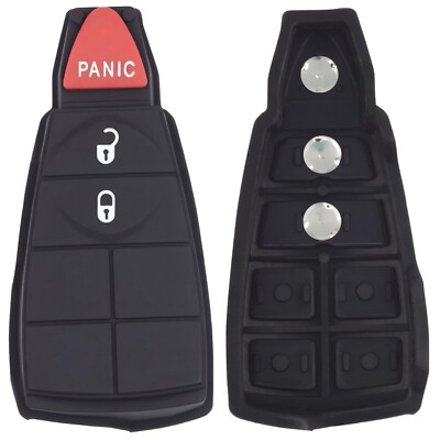 1x New Key Fob Rubber Replacement 3 Button Pad For Ram Chrysler Dodge ...