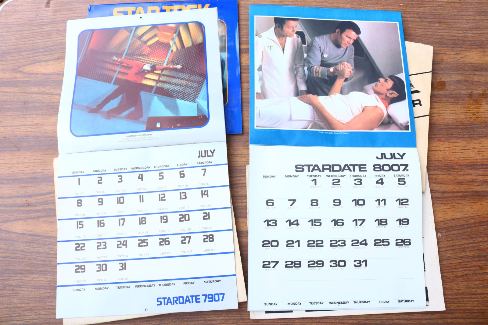 Lot 1978 1979 1980 Star Trek Stardate Calendar + Star Trek VI LOBBY ...
