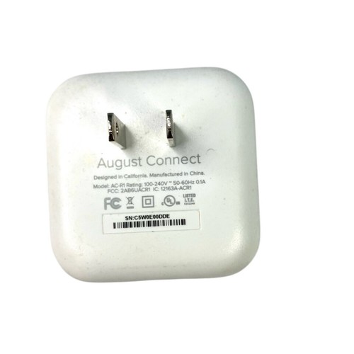 August Connect Wi-Fi Bridge AC-R1 Smart Lock Plug Adapter – Model ...