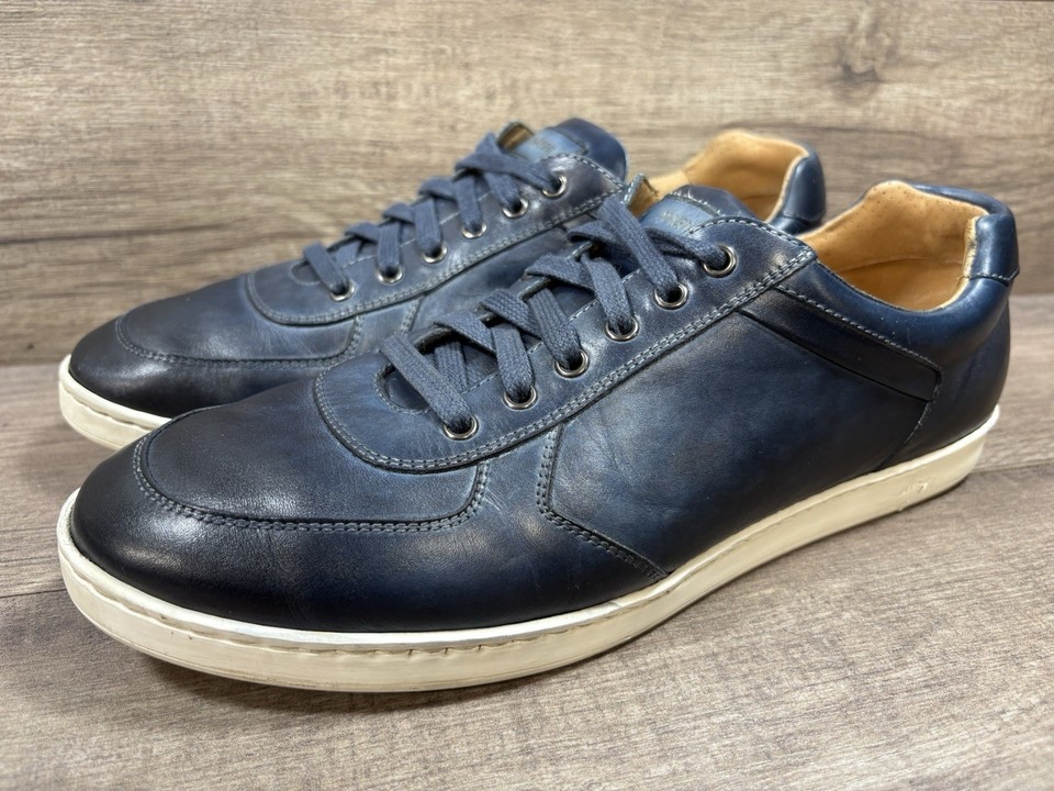 Magnanni Sneakers Navy Blue Leather 20617 Shoes Mens Size 10.5 M | eBay