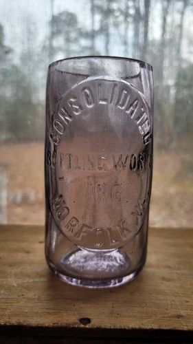 Antique SCA Soda Bottle drinking Glass Consolidated Bottling Works ...