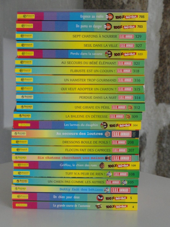 Lot de 23 livres 100% Animaux et SOS Animaux - Bayard Poche | eBay