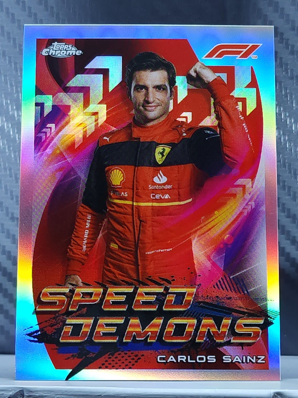 Carlos Sainz 2022 Topps Chrome F1 SPEED DEMONS REFRACTOR #SD-CS ...