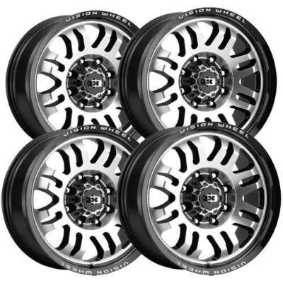 (Set-4) Vision 409 Inferno 17x9 6x135 12mm Black Machined Wheels Rims ...