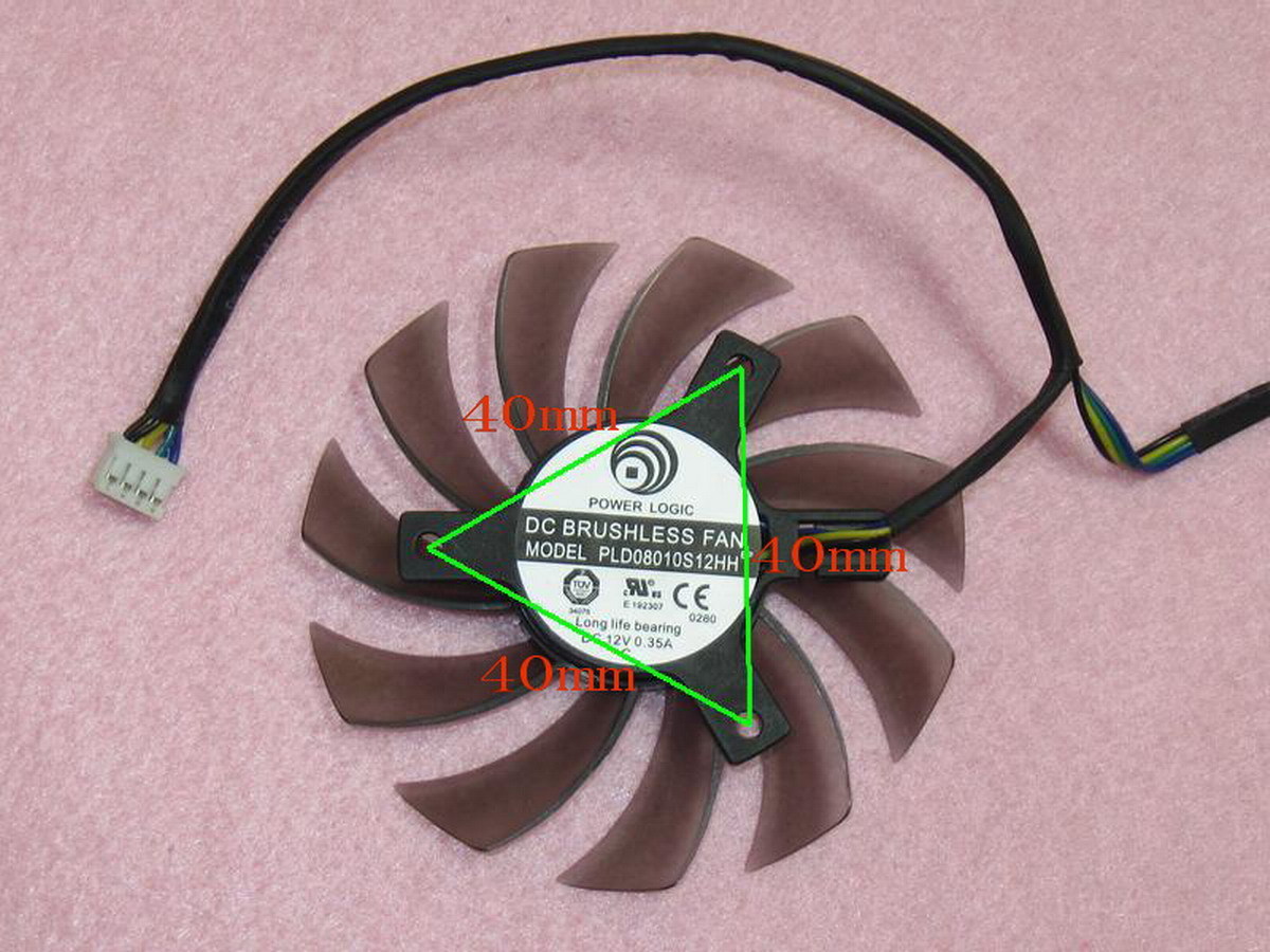 75mm MSI GTX 570 580 R6870 R6950 R6970 Twin Frozr II Dual Fan ...