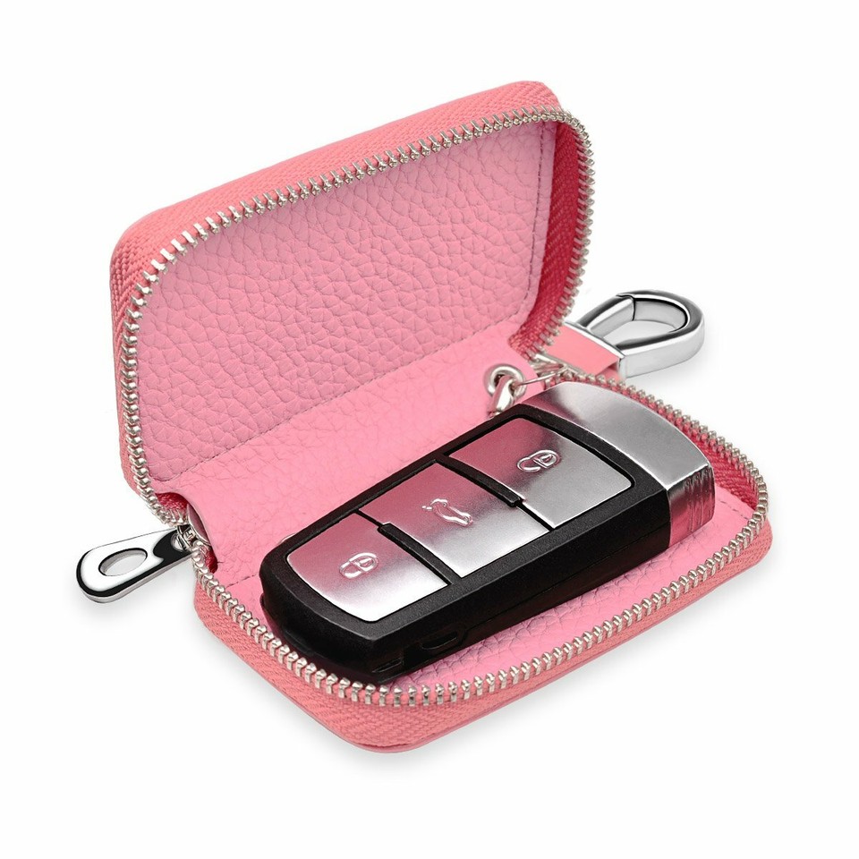 Buffway Car Key case,Genuine Leather Car Smart Key Chain Keychain ...