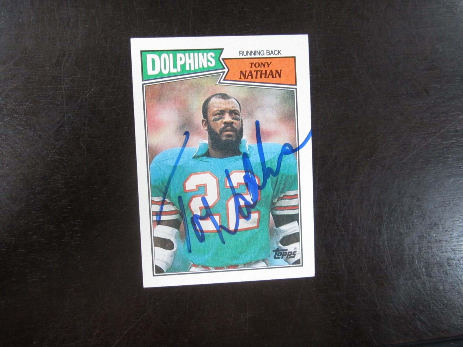 1987 Topps # 235 Tony Nathan Autograph Signed Auto Card (M2) Miami ...