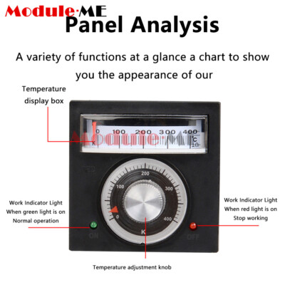 TED-2001 Pointer Display Thermostat temperature Controller Meter E/K Type 0-400℃ | eBay UK