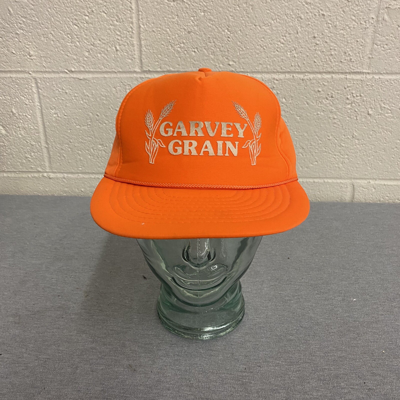 Garvey Grain Rope Trucker Hat Wheat Mesh Orange - Gem