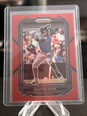 MASON AUER 2023 PANINI PRIZM RED SP /199 RAYS PROSPECT | eBay