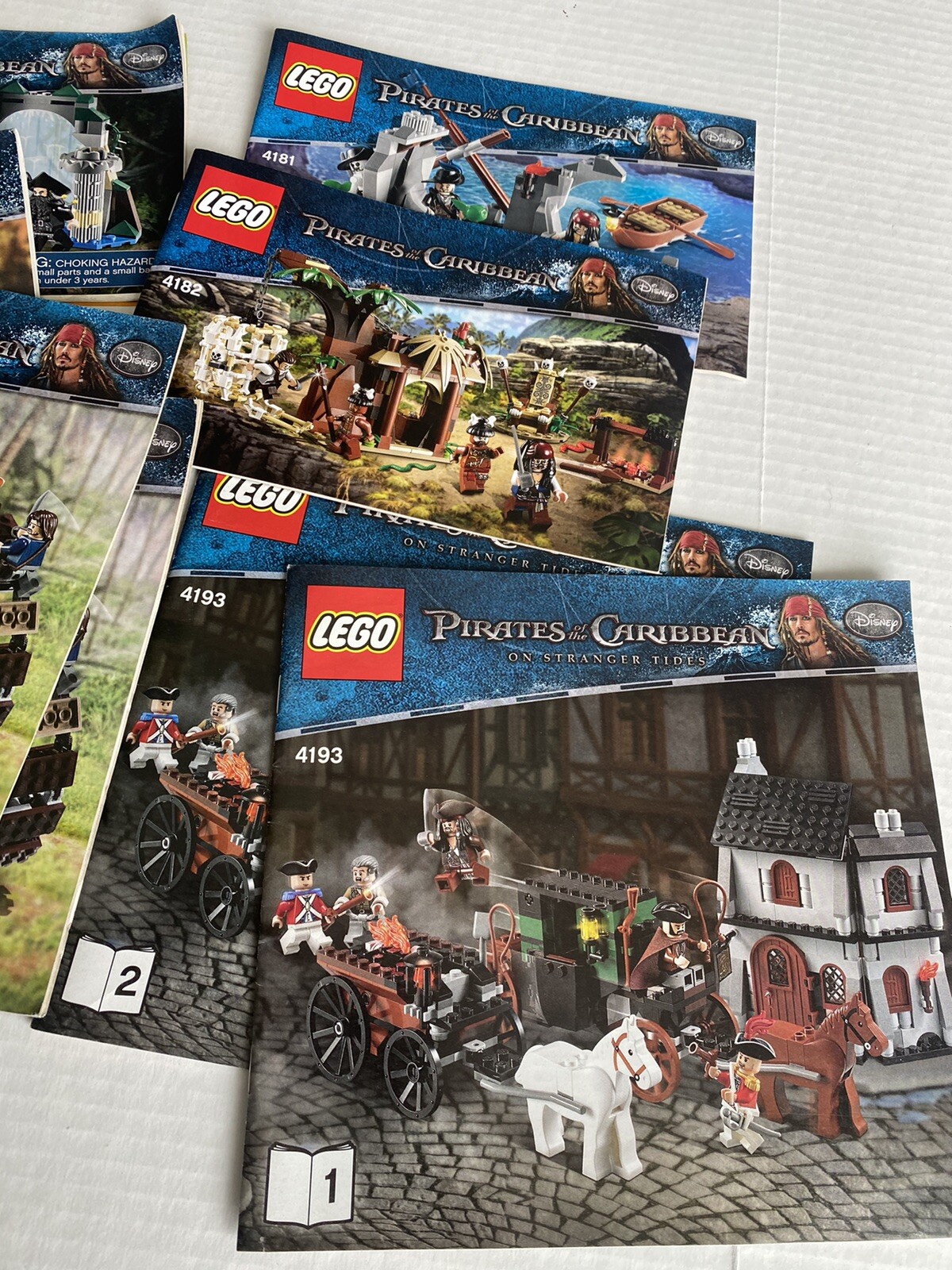 Lot of Lego Pirates of the Caribbean 4183 4194 4193 4182 4181 4192 ...