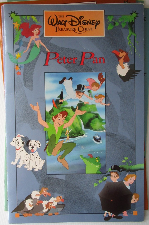 Disney Treasure Chest Oversized 5 Book Set Little Mermaid Peter Pan ...