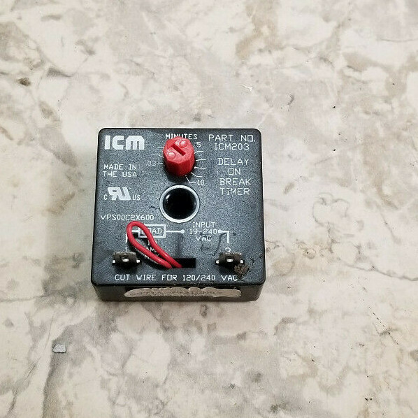 ICM203 ICM CONTROLS Delay On Break Timer VPS00C2X600 2 Pack for sale ...