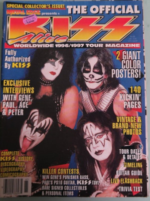 KISS Alive Worldwide 1996/1997 Tour Magazine Metal Edge special USA 140 ...