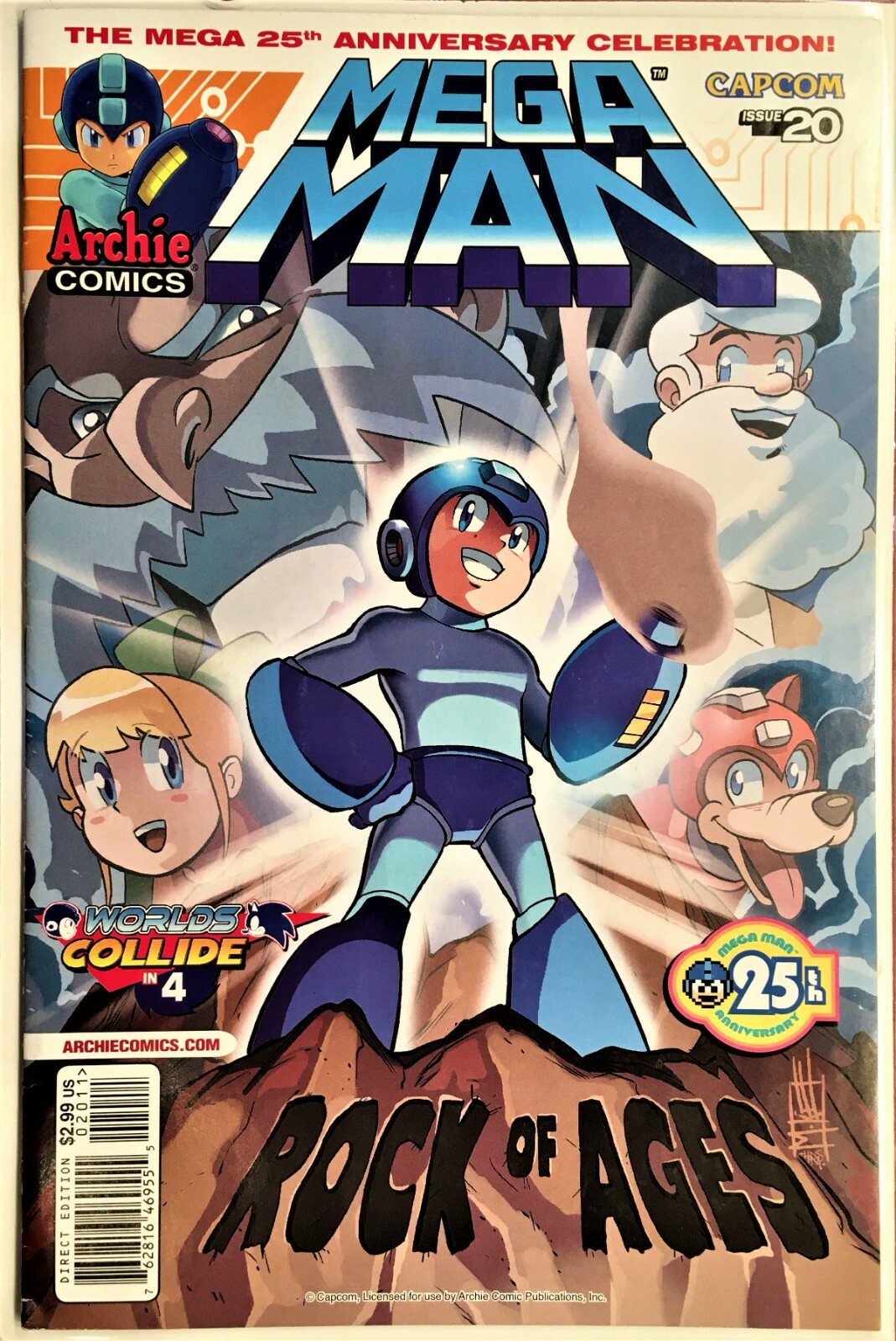 MEGA MAN COMIC BOOK #20 February 2013 ROCK OF AGES Bagged & Boarded VF ...