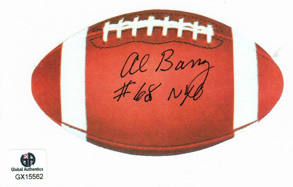 "New York Giants" Al Barry Hand Signed 3.5X5.5 Logo Card COA | eBay