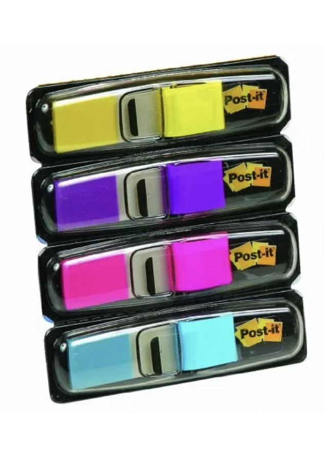 Post-it Colored Small Tape Flag - Self-adhesive, Removable - 0.50" X 1. ...