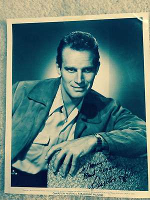Autograph To Nancy Sue Best Regards Charlton Heston Vintage 1956 | eBay