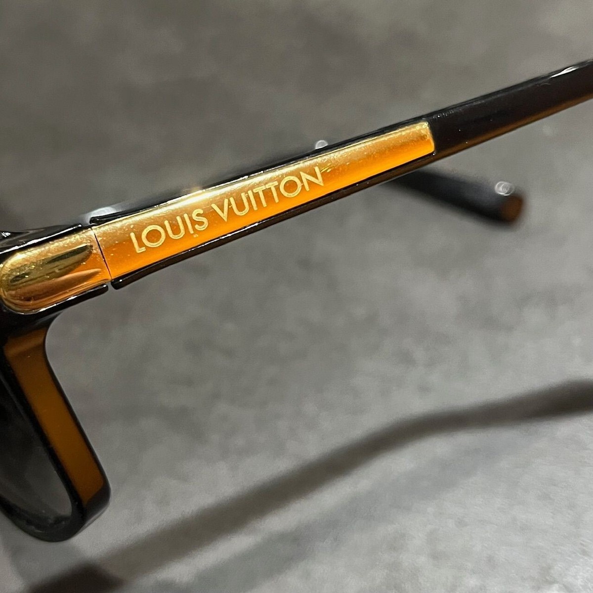 Louis Vuitton Evidence Sunglasses Black Gold Monogram Mens Louis Vuitton Evidence Sunglasses Black Gold Monogram Mens