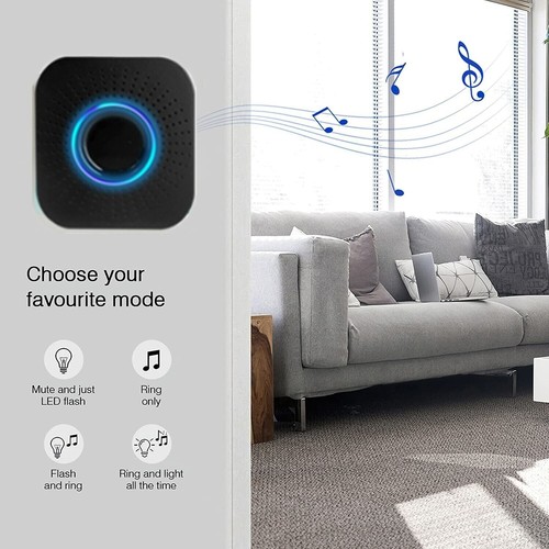 Wireless Door Bells Range Home Cordless 58 Chimes Plug In Doorbell ...