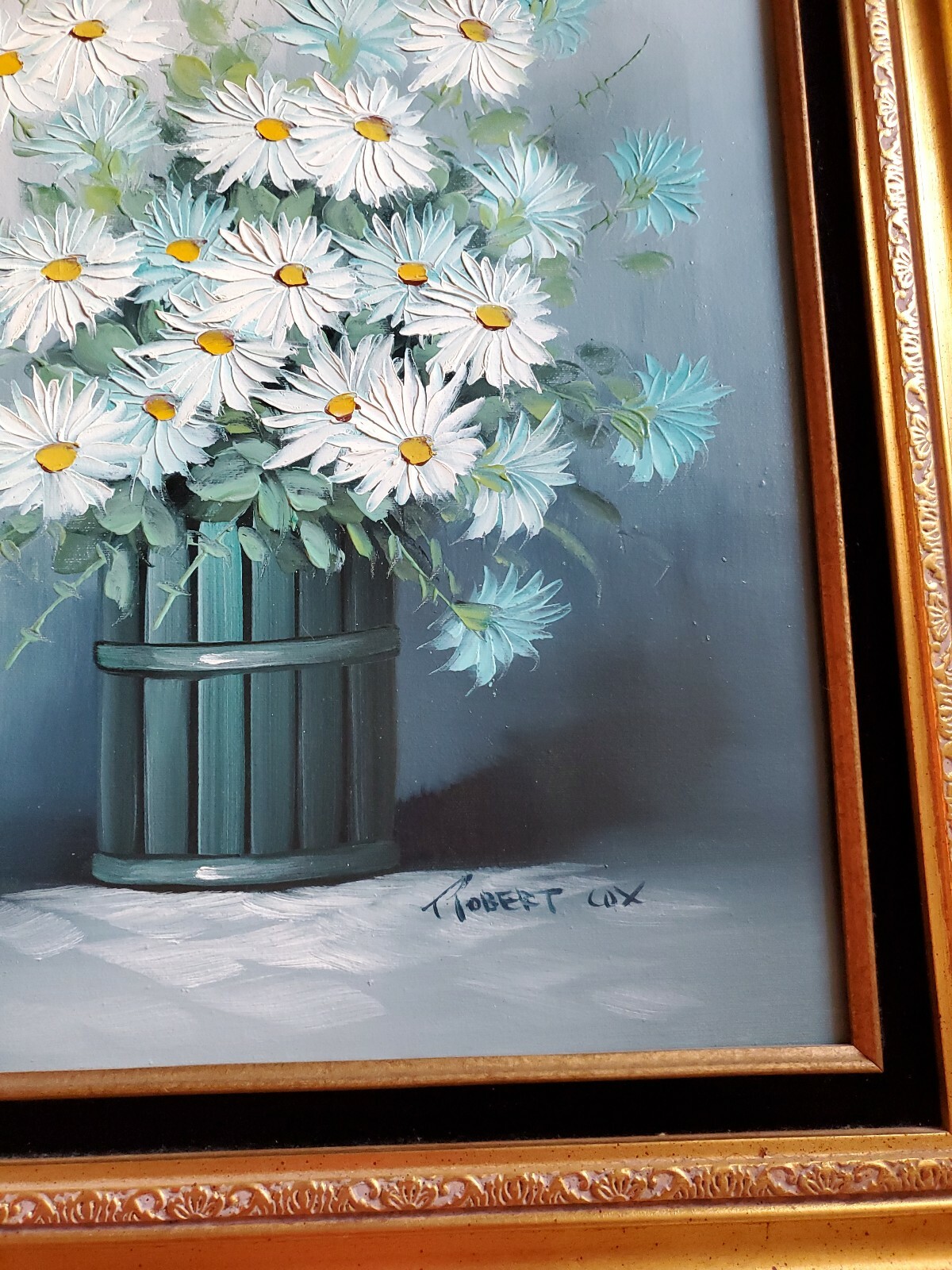 ORIGINAL OIL ON CANVAS SIGNED BY ROBERT COX (1934-2001) Daisy Framed 28 ...